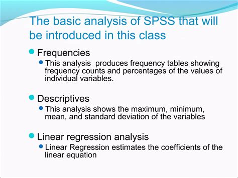 Spss Lecture Notes Ppt