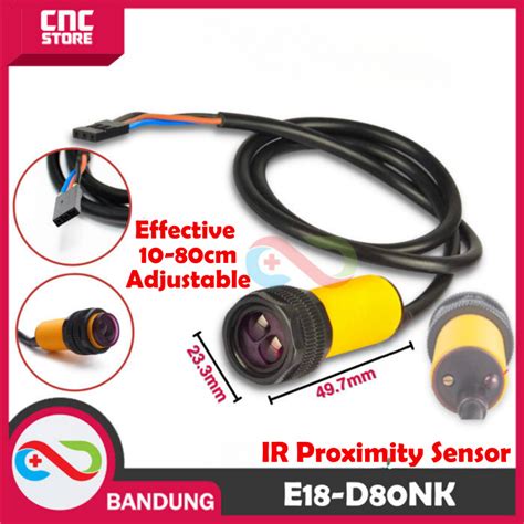 Jual E18 D80NK SENSOR JARAK ADJUSTABLE INFRARED SENSOR SWITCH 10 80CM PROXIMITY DETECTION RANGE