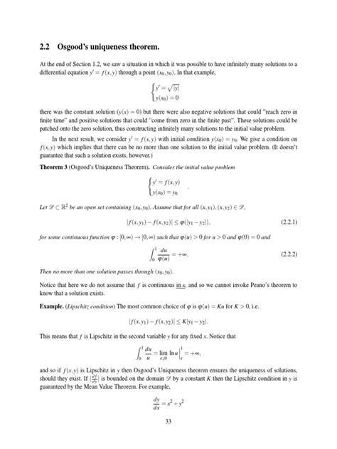 Osgood Uniqueness Theorem Download Free Pdf Continuous Function Function Mathematics