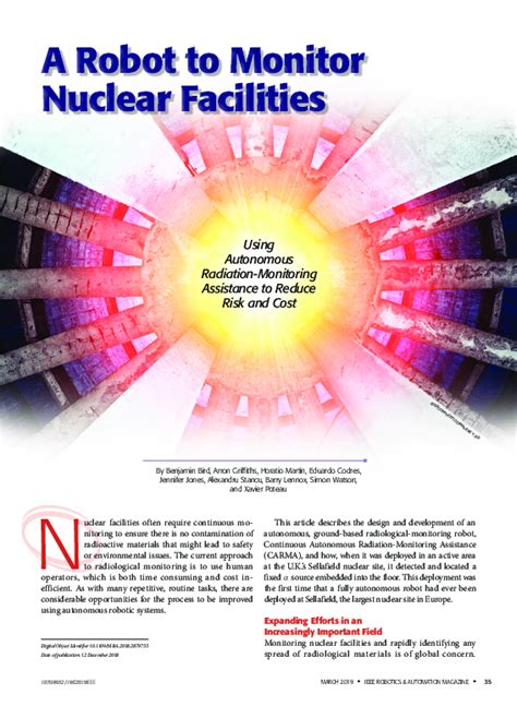 Pdf A Robot To Monitor Nuclear Facilities Using Autonomous Radiation