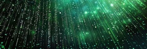 green binary code data stream on digital technology background