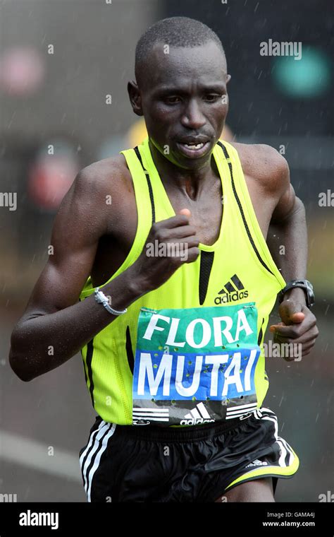 Kenyas Emmanuel Mutai In Action During The Mens Elite Flora London