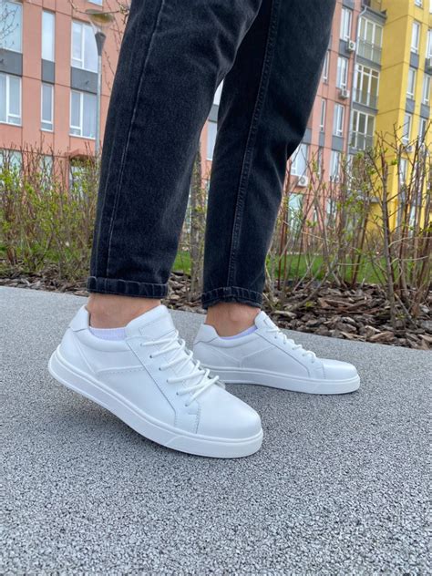 Мужские Белые Кожаные Кеды — Купить Недорого на Bigl Ua 1767003789