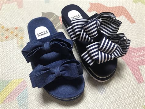 슈퍼콤마비 Supercomma B 리본 샌들 슬리퍼 뮬 완전 득템