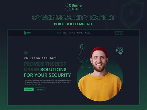 Csume V2 Onepage Cyber Security Portfolio Template By Mahmudul Hasan