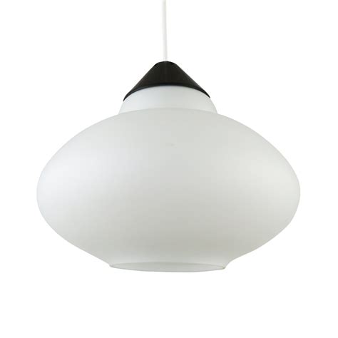 Black And White Milk Glass Pendant By Philips Holland 1960s 1244