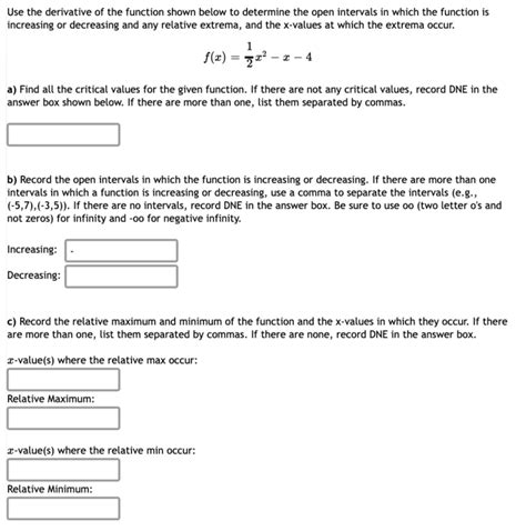 Solved Use The Derivative Of The Function Shown Below To Chegg