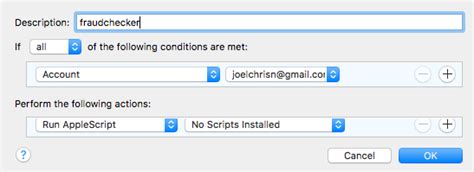 How To Get A Simple Applescript To Run In Apple Mail Stack Overflow