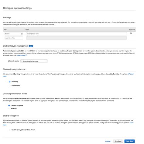 Create Aws Efs Elastic File System Plugin Storage For Wordpress