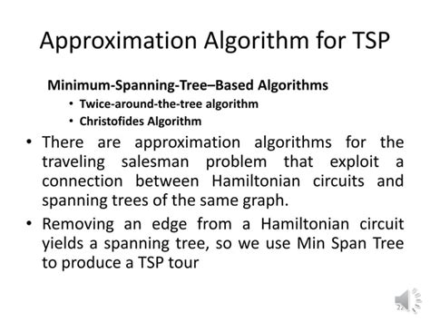 Approximation Algorithms Tsp Pptx Computer Software And