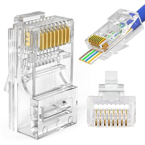 Ethernet Network Modular Jack Cat5 Cat6 Cat7 Male Female Rj45 Pass Through Connector Rj45