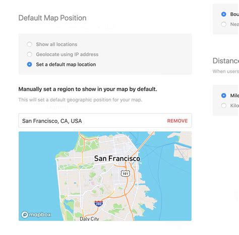 How Do I Change The Default Position Of My Map Closeby