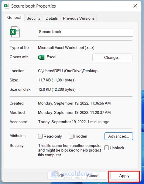 Microsoft Excel Security Tips Secure Workbook Worksheet