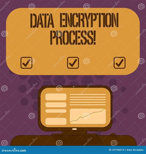 Handwriting Text Data Encryption Process Concept Meaning The Method Of Translating Data Into