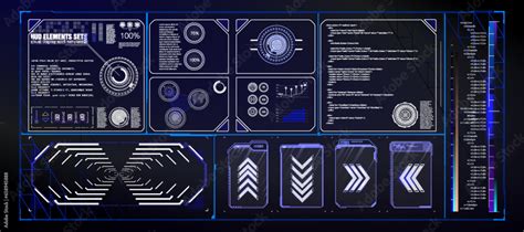 Callouts Titles Loading Bars Arrows Holograms Vr Icons Bar Labels And Lines Hud Collection