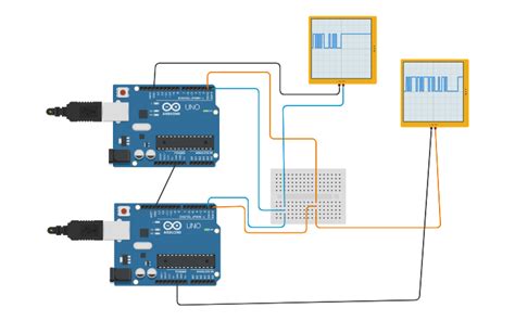 Circuit Design Serial Communication With Arduinos Tinkercad