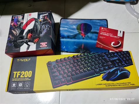 T Wolf Tf200 Rgb Gaming Keyboard And Mouse Bundle Computers And Tech Parts And Accessories