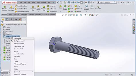 How To Check Material Properties In Solidworks At Michelle Ma Blog