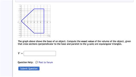 Solved The Graph Above Shows The Base Of An Object Compute