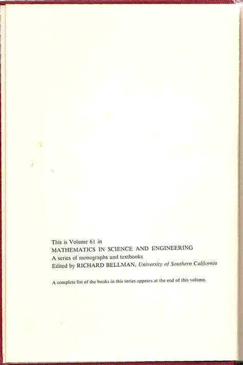 methods of nonlinear analysis volume i 1 mathematics in science