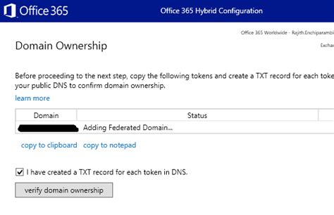 [solved] hybrid configuration wizard stuck on ‘adding federated domain