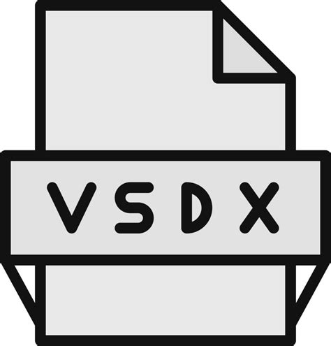 Vsdx File Format Icon 15843496 Vector Art At Vecteezy