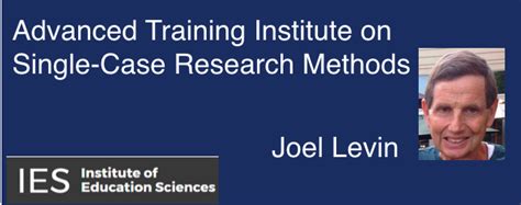Ies Advanced Single Case Research Training Institute Randomization Statistical Tests In Single