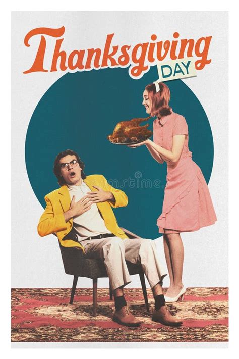 Contemporary Art Collage Man Reacts With Surprise As Woman Presents