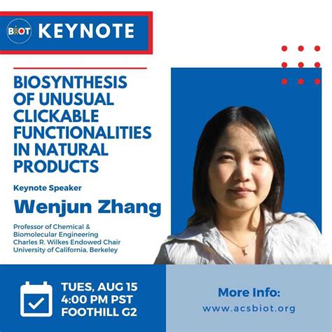 Acs Biot On Linkedin We Are Excited To Host Wenjun Zhang From Uc Berkeley College Of…