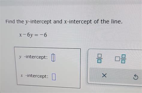 Solved Find The Y Intercept And X Intercept Of The Line Chegg Com