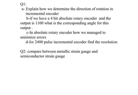 Solved Q A Explain How We Determine The Direction Of Chegg