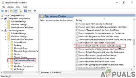 how to enable disable clock and date from system notification area