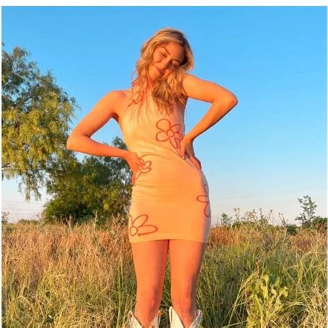 Bailey Rose Daisy Print Halter Mini Dress Size Depop