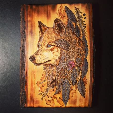 Spirit Of The Wild Burnt Wood Art Handmade Milton On
