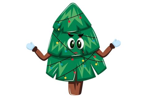 Premium Vector Christmas Tree Character Design Illustration Premium Vector Christmas Tree Character Design Illustration