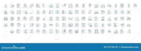 Bacteria Vector Line Icons Set Bacterium Microbe Pathogen Streptococcus Salmonella Ecoli
