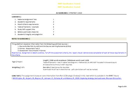 A2 Guidelines Strategy Busm3125 2023 4 Rmit Classification Trusted A2 Guidelines Strategy