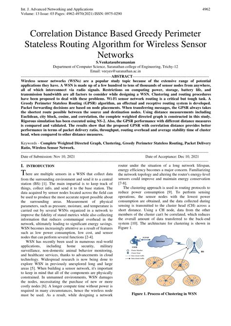 pdf correlation distance based greedy perimeter stateless routing