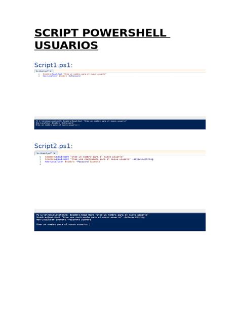 Script Powershell Usuarios Pdf