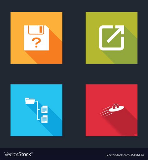 Set Unknown Document Open In New Window Folder Vector Image