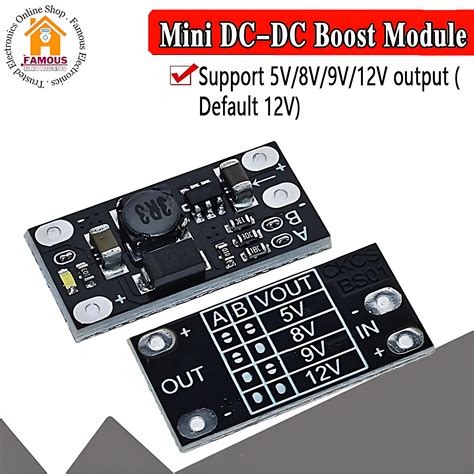 mini dc dc boost step up 3v 3 2v 3 3v 3 7v 5v 9v to 12v voltage