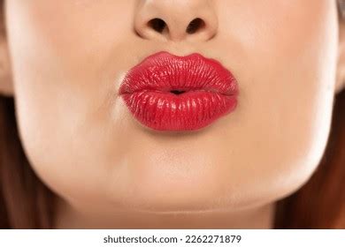 Closeup Photo Beautiful Sexy Red Lips Stock Photo Shutterstock