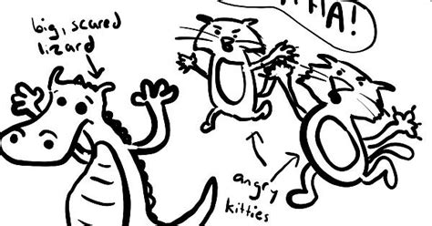 Two Cats Chasing A Dragon While A Unicorn Laughs In The Background