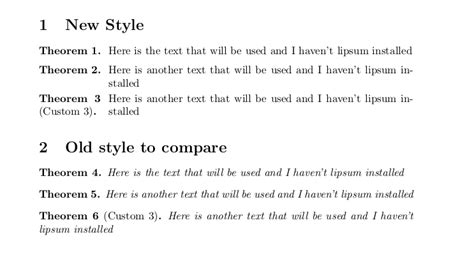align aligning text in the theorem environment tex latex stack
