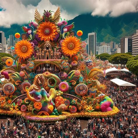 Premium Photo A Large Crowd Of People Are Gathered In A Carnival Parade