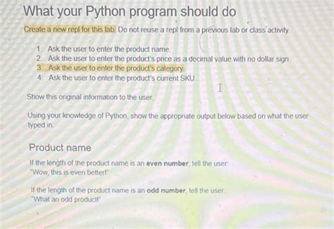 Solved Create A New Repl For This Lab Do Not Reuse A Repl