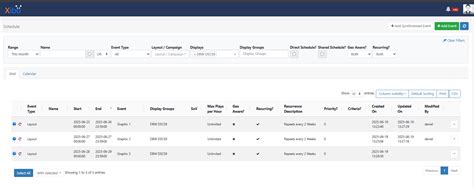 Irregular Scheduling Cms Features And Functionality Xibo Community