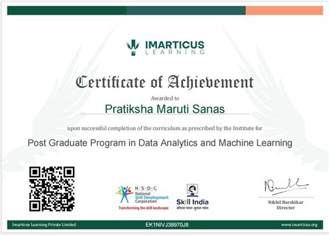 Finished Data Analytics Course At Imarticus Pratiksha Gole Posted On The Topic Linkedin