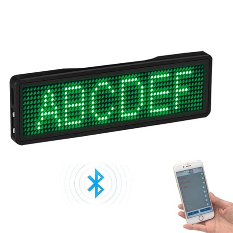 Bluetooth LED Badge Rechargeable LED Name Tag Display LED Display And LED Tag Price
