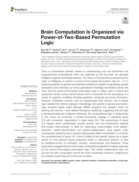 pdf brain computation is organized via power of two based permutation